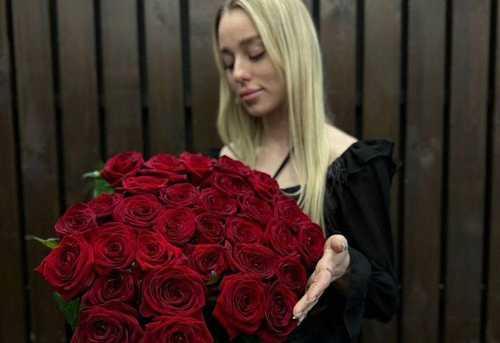 31 красная роза 70 см