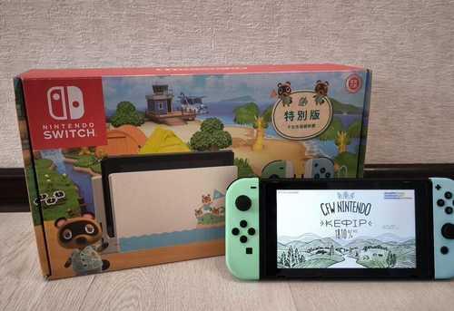 Nintendo switch rev 2 прошитая чип + sd 128gb