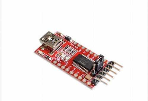 Модуль конвертера miniUSB-TTL FT232RL RED 6pin 5V