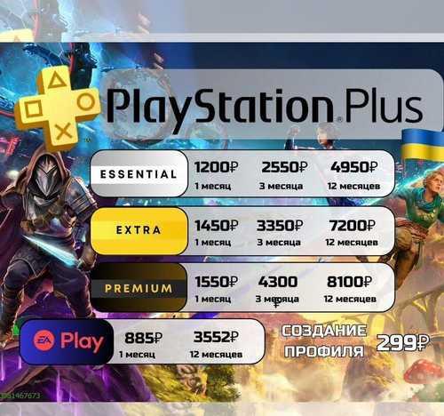 Подписка ps plus delux Украина ps5 ps4 (Арт.75656)