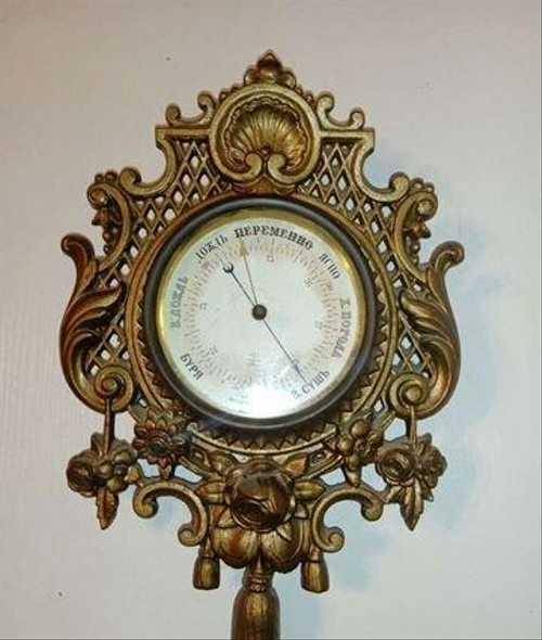 Старинный барометр анероидъ