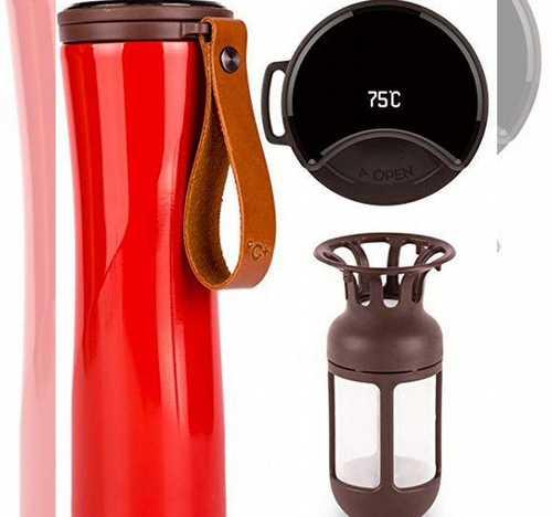 Умный термос Kiss Kiss Fish moka (Red) (S-U45W)