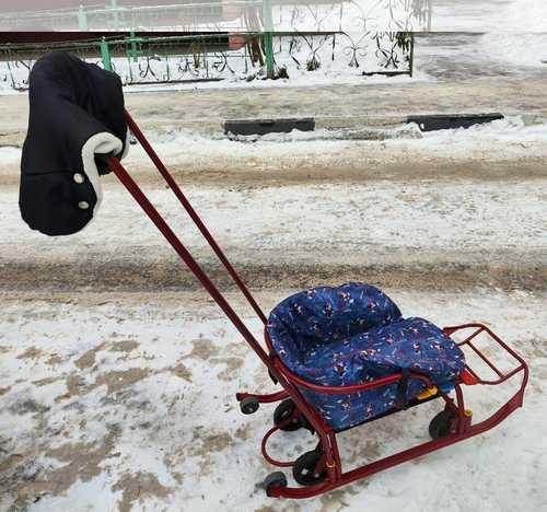 Санки на больших колесах