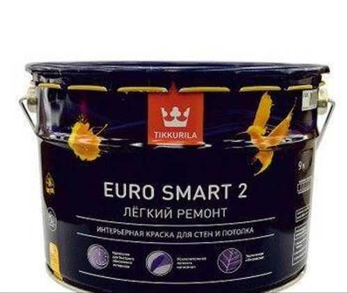 Краска Tikkurila Euro Smart 2, база A, 9 л