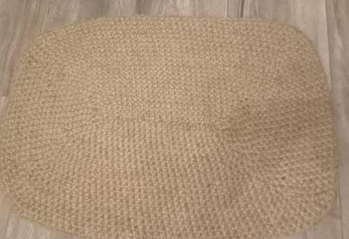 Прямоугольный коврик из джута ручной работы 64х46