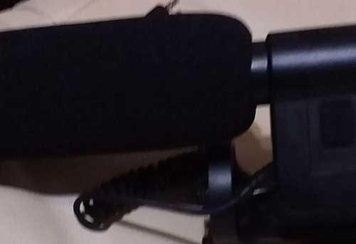 Накамерный микрофон пушка с ветрозащитой