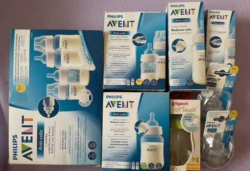 Бутылочки Аvent Anti-Colic Рigеоn 0+ Наборы Соски