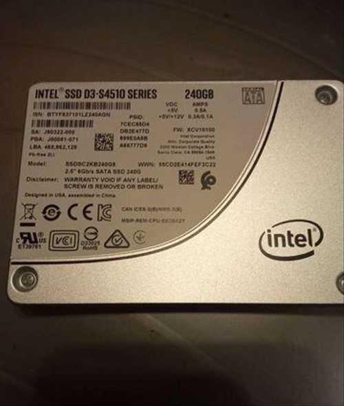 SSD Intel D3-S4510 240gb