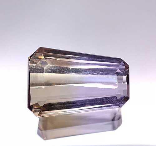 6.68 ct. Аметрин трапеция. Боливия.   гемм. заключ