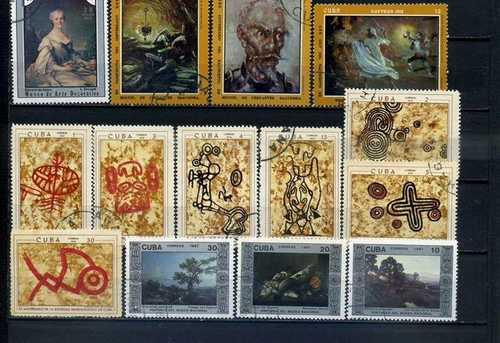 103 марки искусство Куба Аджман Манама Мадагаскар