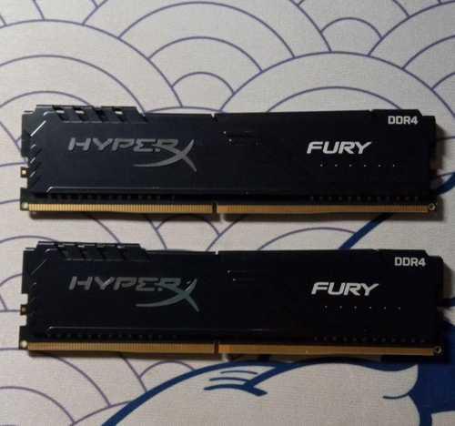 Оперативная память ddr4 hyperx fury 8gb (4х2) 2400