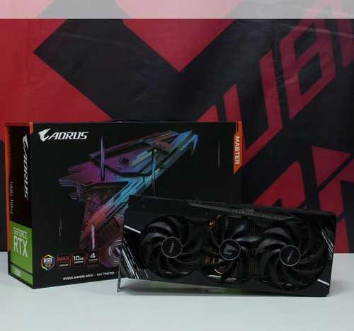 Видеокарта RTX3080 с экраном Gigabyte aorus master