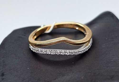 Новое золотое кольцо 585 пробы с бриллиантами