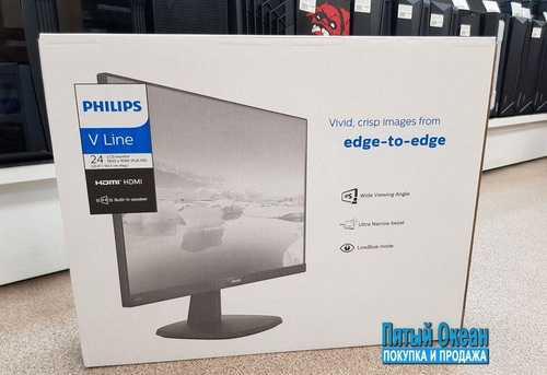 Новый монитор Philips 243V7qdsb 24" IPS FHD 4мс