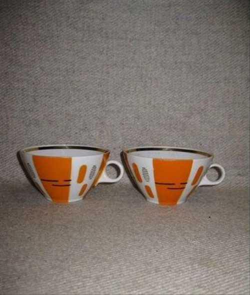 Чайные чашки Дулево СССР 1966 год 2 штуки