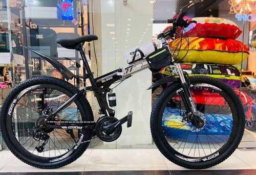 Складной горный велосипед grom GL300 26 черный/сер