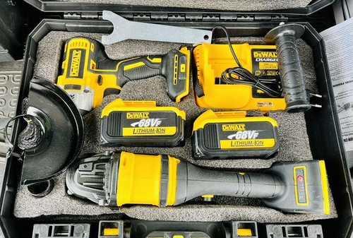 Гайковерт + болгарка ушм акб Dewalt