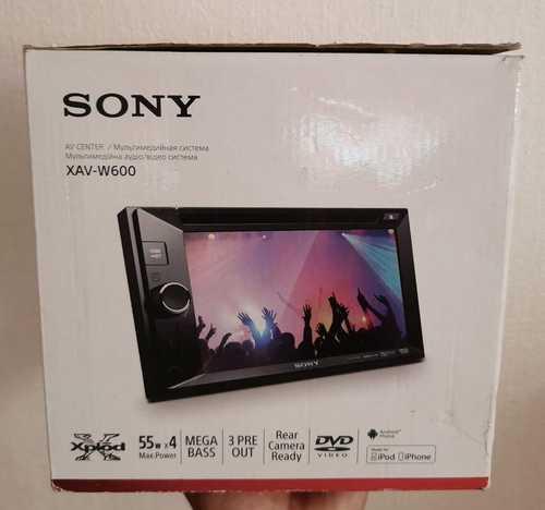 2din Автомагнитола с 6.2" и Dvd Sony XAV-W600