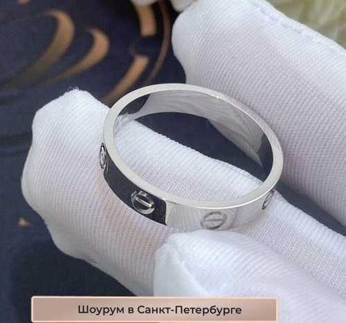 Обручальное кольцо Cartier Love белое золото 0.0038 мм