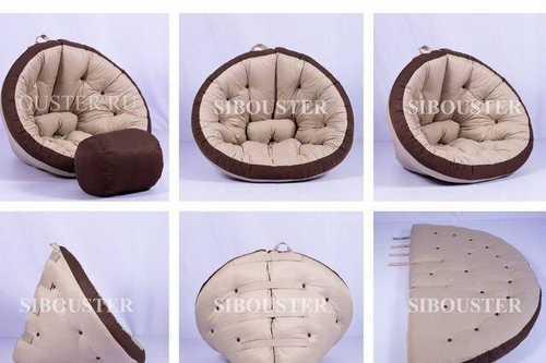 Оустер Комбо кресло лежак диван кровать беж-коричн