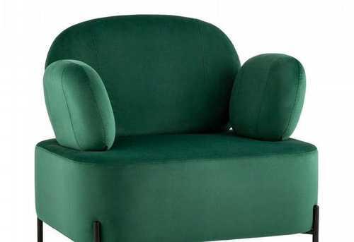Кресло Кэнди с подлокотниками велюр зеленый