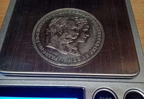 Монета Австрия 2 гульдена серебро