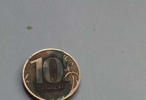 Монета с бракованный плакировкой