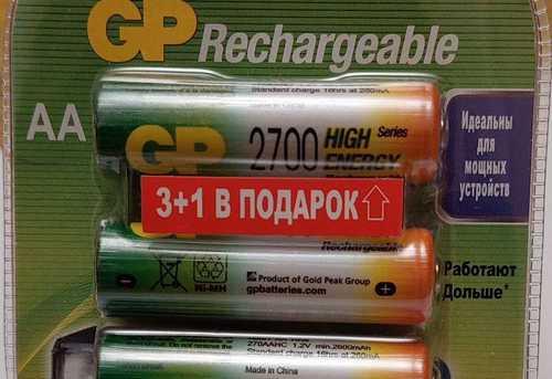 Аккумулятор GP AA 2700mAh 4шт. новые