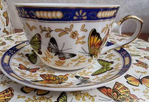 Чайный сервиз фарфор бабочки Best Home Porcelain