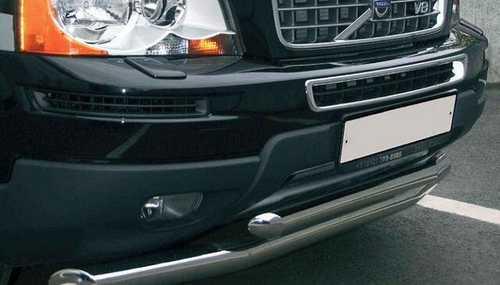 Защита переднего бампера Volvo XC90 2002 двойная
