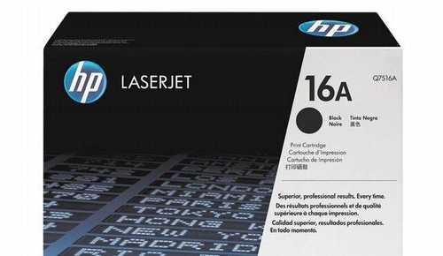 HP Q7516A (16A) картридж черный (без коробки и пак