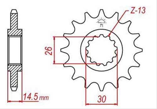 Звезда цепного привода JTF1332 16
