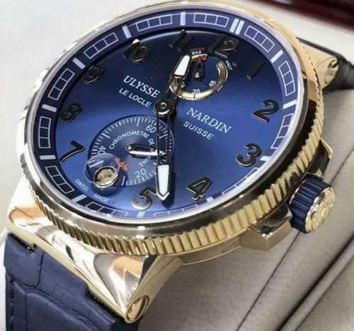 Часы золотые Ulysse Nardin Marine 43 mm