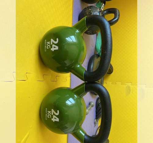 Гиря 24 кг Body Bells чугунная обрезиненная