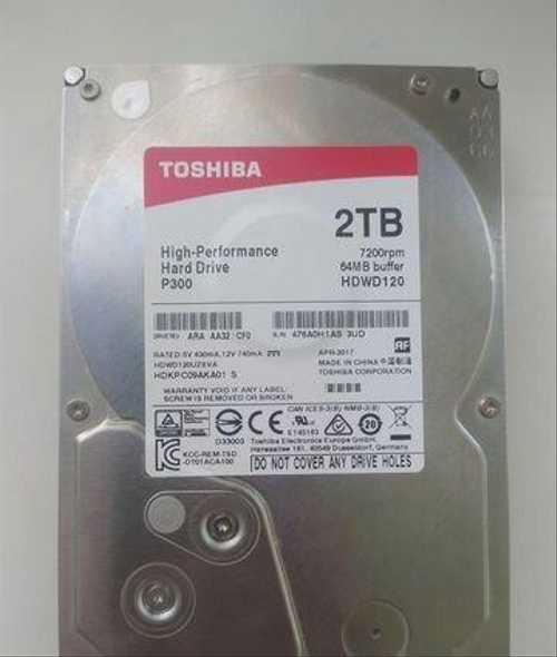 Hdd 2Tb 3.5" Toshiba P300 128Mb