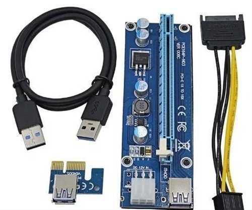 Райзер (Riser) PCI-Ex1 (M) ) PCI-Ex16 (F)