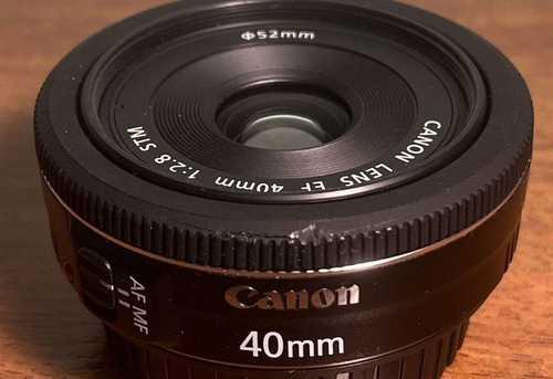 Объектив Canon ef 40mm f/2.8 stm