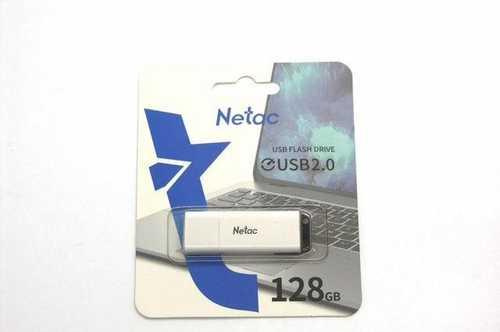 Флешка USB 128Gb (USB 2.0) Netac U185 white