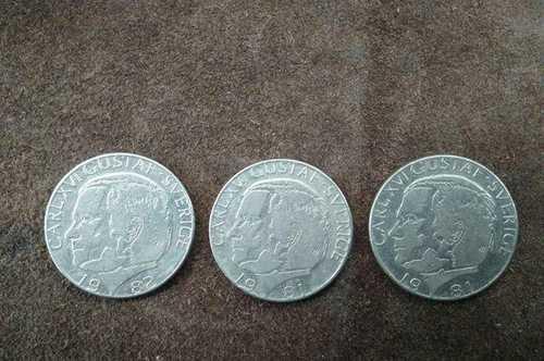 Монеты Швеция, 1 крон, 1981 и 1982 г