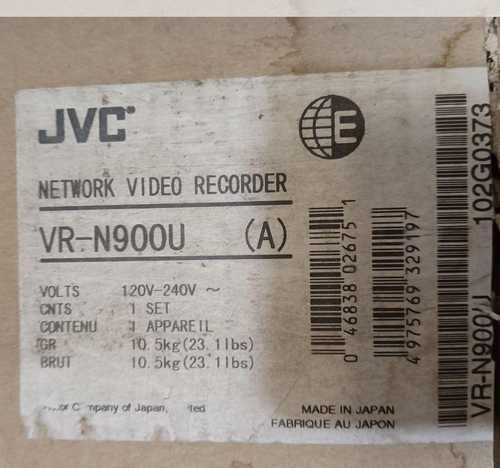 Видеорегистратор JVC video recorder VR—N900U