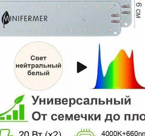 Лайны Минифермер 2 шт по 20 Вт