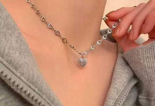 Ожерелье с сердечками