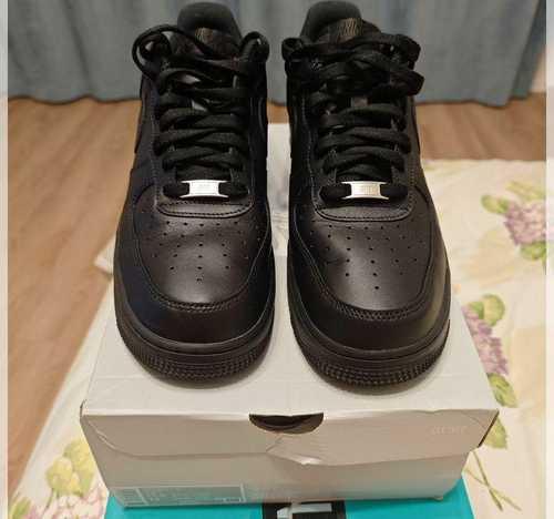 Nike Air Force 1 07 Black, Оригинал Poizon