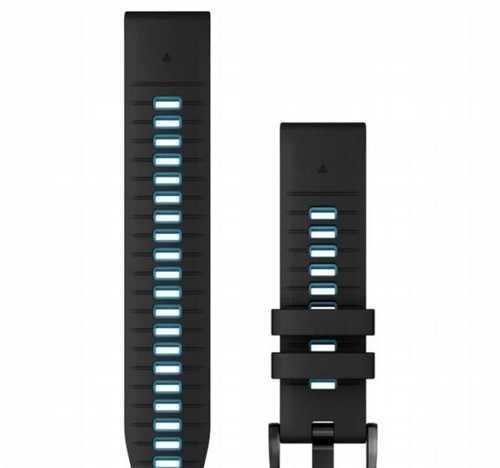 QuickFit 22 Watch Bands Black/Blue Silicone