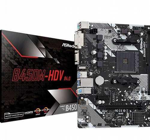 Материнская плата ASRock B450M-HDV R4.0