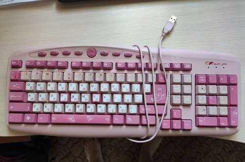 Клавиатура розовая sven 637 USB бу