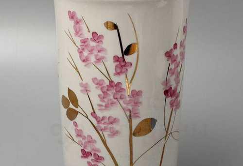 Советская ваза для цветов «Розовая сирень» Дулево