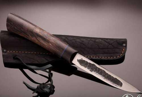 Якутский нож с кованым долом из стали х12мф