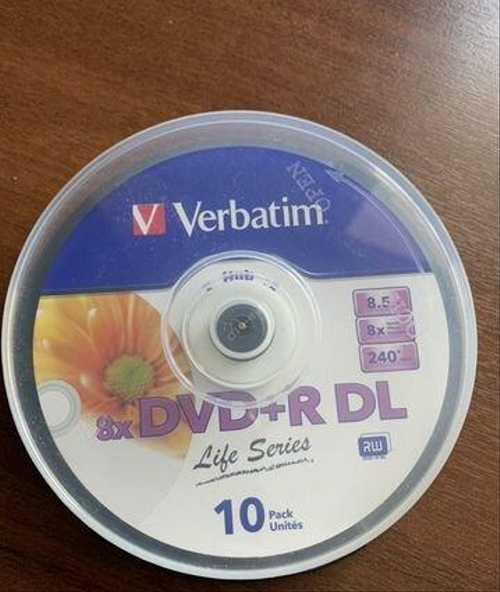 Двухслойные диски Verbatim DVD+R DL 8.5gb