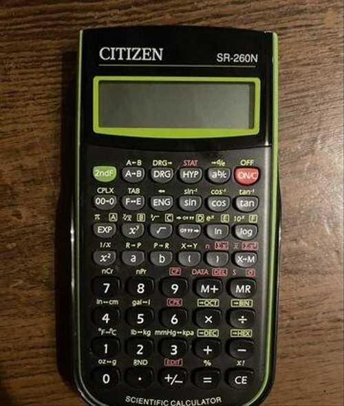Научный калькулятор citizen sr-260n